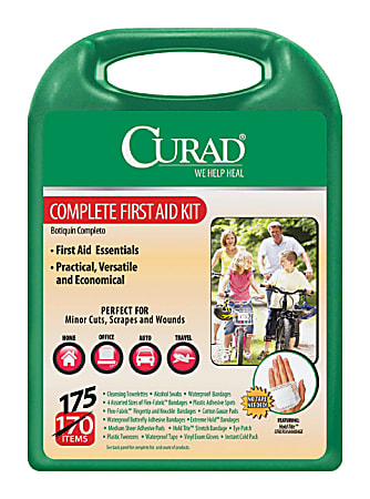 Curad Complete First Aid Kit 175 pc.count 6 per Case - Office Depot