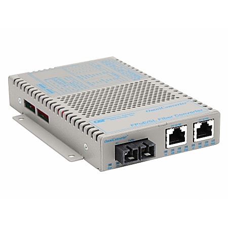 Omnitron OmniConverter SL 10100 PoE Ethernet Fiber Media Converter ...