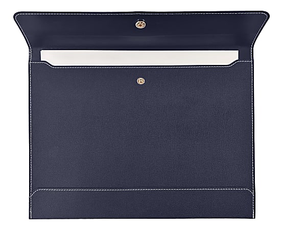 TUL Vegan Leather Document Envelope With Snap Closure Letter Size Navy ...