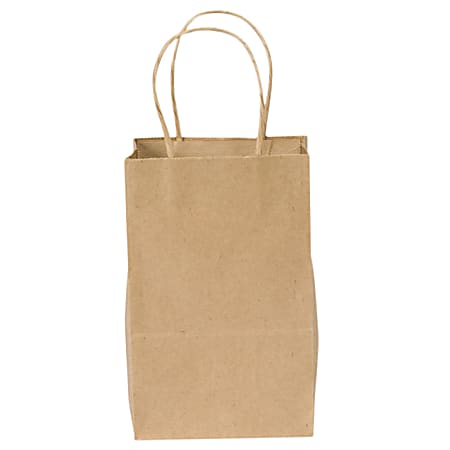 Duro Bag Novolex Paper Shopping Bags 8 38 H x 5 14 W x 3 14 D Kraft ...