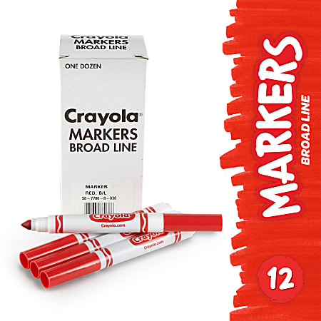 Crayola Bulk Markers Conical Tip Red 12 Per Pack Set Of 3 Packs ...