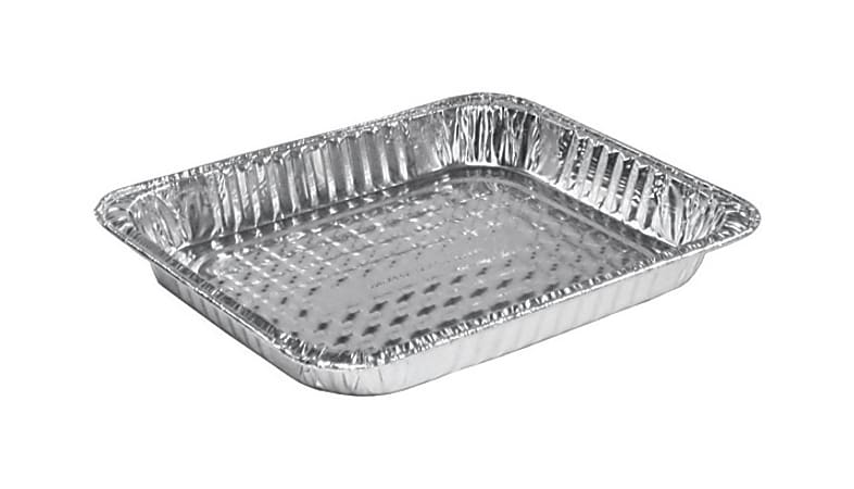 HFA Half Size Foil Pans 107 Oz 12 34 x 10 38 x 2 316 Silver Carton Of ...
