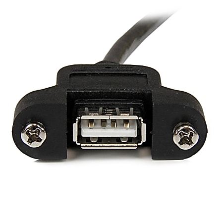 StarTech.com StarTech.com 1 ft Panel Mount USB Cable A to A FM - Office ...