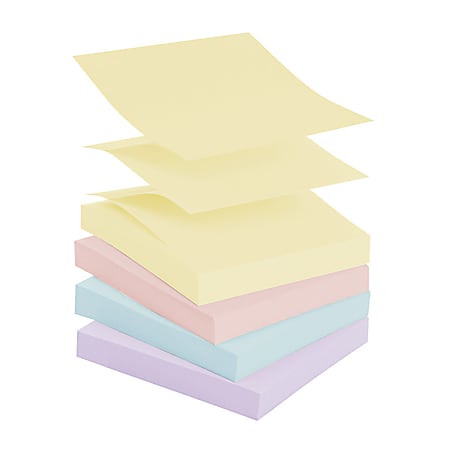 Office Depot Brand Pop Up Sticky Notes 3 x 3 Assorted Pastel Colors 100 ...