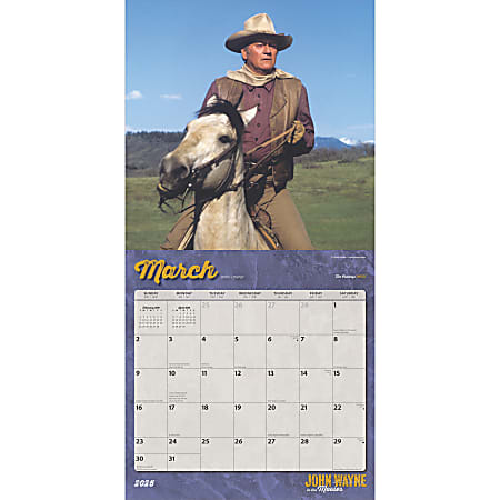 2025 BrownTrout John Wayne in the Movies Monthly Square Wall Calendar ...