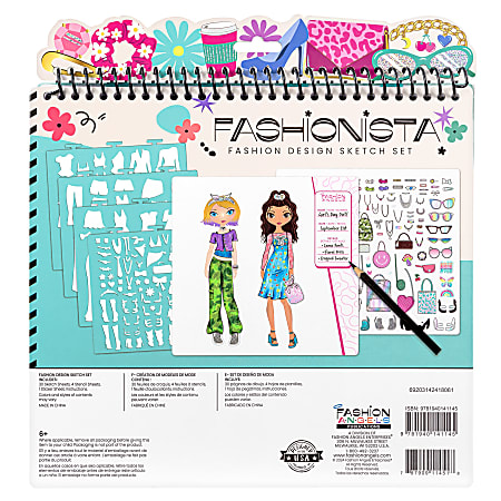 Fashion Angels Fashion Design Sketch Portfolio 30 Pages - Office Depot