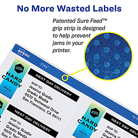Avery Print To The Edge Permanent Laser Shipping Labels 6879 1 14 x 3 ...
