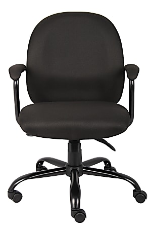 Boss Office Products Heavy Duty Mid Back Task Chair Black - Office Depot