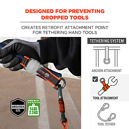 Ergodyne Squids 3706 Web Tool Tethers 5 12 Black Pack Of 3 Tethers ...