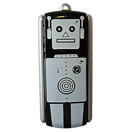 Ativa Flip Top USB Flash Drive With ReadyBoost 4GB Black Robot - Office ...
