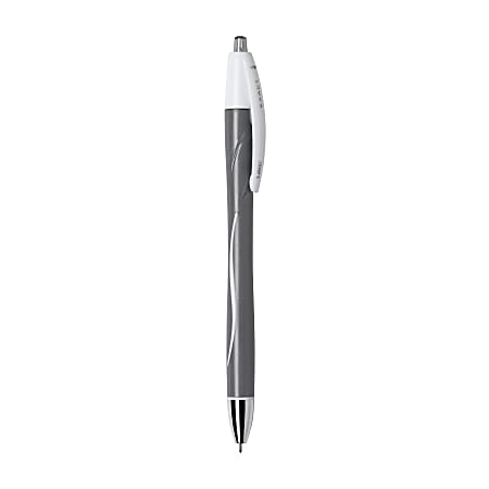 BIC Glide Exact Retractable Ballpoint Pens Fine Point 0.7 mm Gray ...