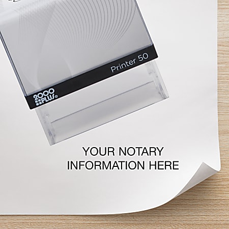 Custom 2000 PLUS® Self-Inking Notary Stamp, P50, 1-1/16" x 2-5/8 ...