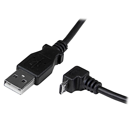 StarTech.com 2m Micro USB Cable A to Down Angle Micro B - Office Depot