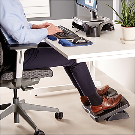 Fellowes Refresh Foot Support 3.75 x 17.8 x 13 Charcoal - Office Depot
