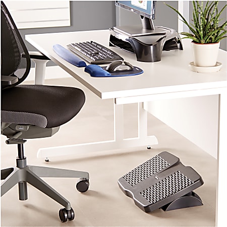 Fellowes Refresh Foot Support 3.75 x 17.8 x 13 Charcoal - Office Depot
