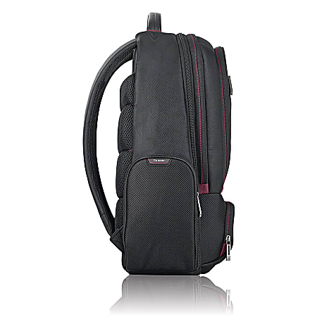 Solo Executive Laptop Backpack BlackRed - Office Depot