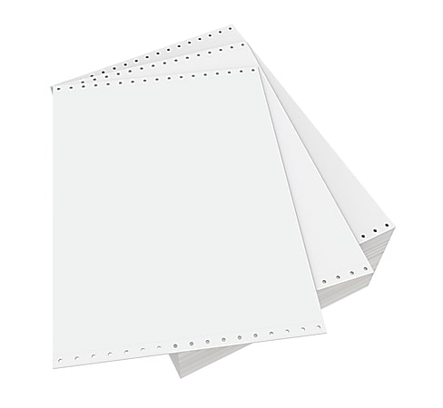 Domtar Continuous Form Paper Standard Perforation 12 x 8 12 20 Lb Blank ...