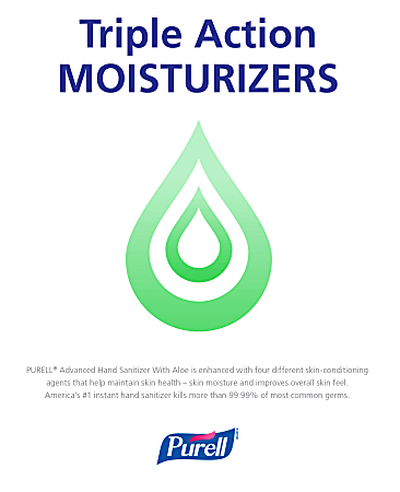Purell® Advanced Hand Sanitizer Soothing Gel, Fresh Scent, 8 Oz Pump Bottle