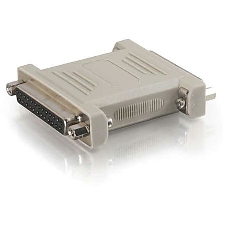 C2G DB25 F/F Null Modem Adapter - 1 x DB-25 Female - 1 x DB-25 Female - Beige