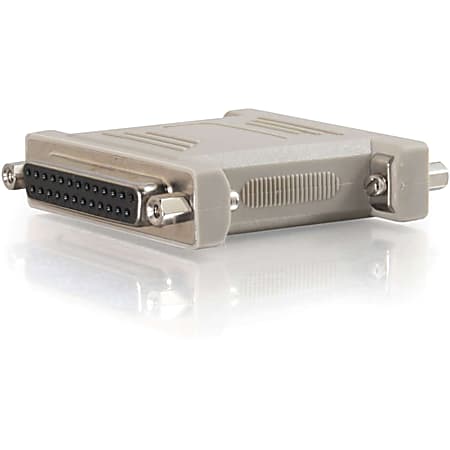 C2G DB25 FF Null Modem Adapter 1 x DB 25 Female 1 x DB 25 Female Beige - Office Depot