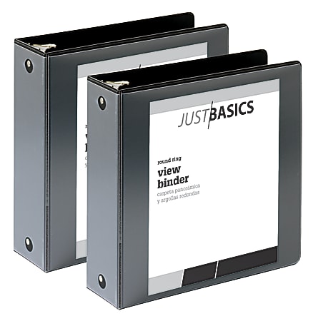 Just Basics Economy View 3 Ring Binder 3 Round Rings 61percent Recycled ...