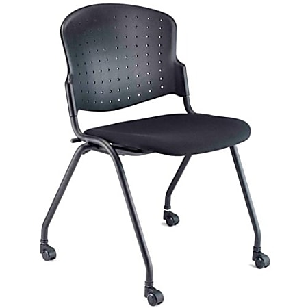 Balt Nesting Stacking Upholstered Chairs Black Set Of 2 - Office Depot