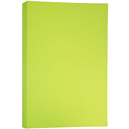 JAM Paper Card Stock Lime Green Ledger 11 x 17 65 Lb 30percent Recycled ...