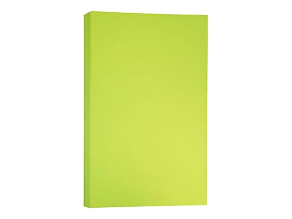 JAM Paper Card Stock Lime Green Ledger 11 x 17 65 Lb 30percent Recycled ...