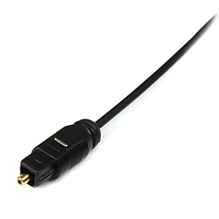 StarTech.com 15 ft Thin Toslink Digital Optical SPDIF Audio Cable ...