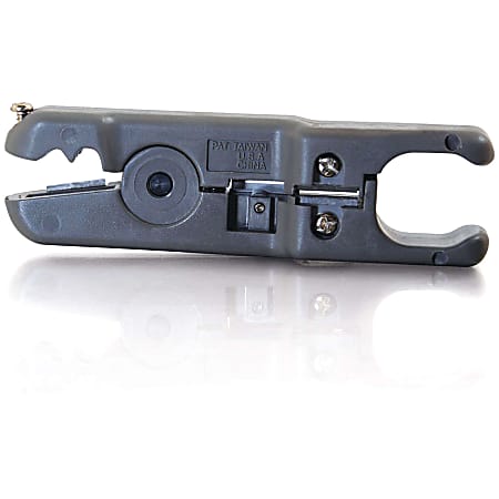 C2G RoundFlat Multi Conductor Cutter and Stripper Gray 0.30 lb - Office ...