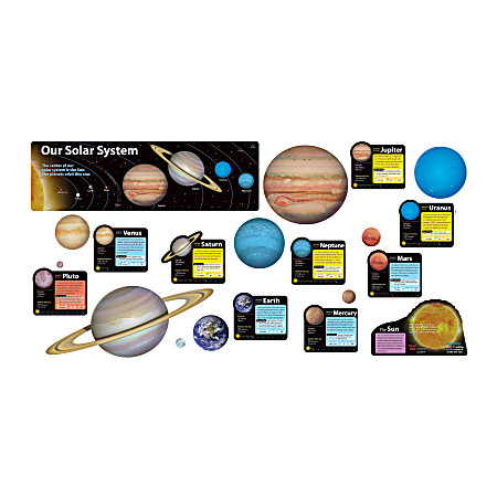 TREND Solar System Bulletin Board Set Multicolor Pre K Grade 8 - Office ...