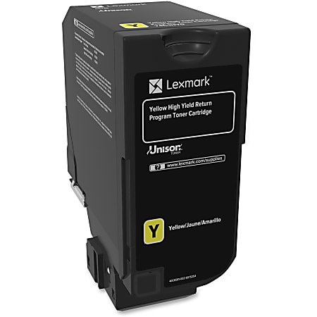 Lexmark 74C1HY0 Yellow High Yield Return Program Toner Cartridge ...