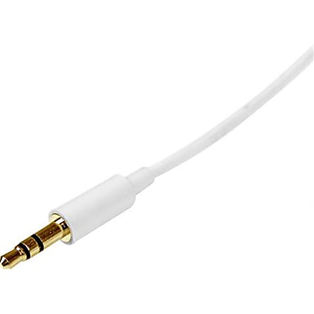 StarTech.com Slim 3.5mm Stereo Audio Cable 3 White - Office Depot