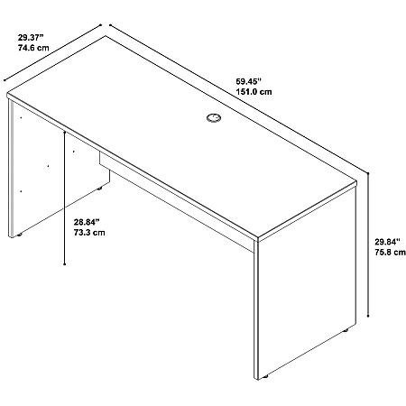 Bush Business Furniture Series C Components 60 W Credenza Computer Desk ...