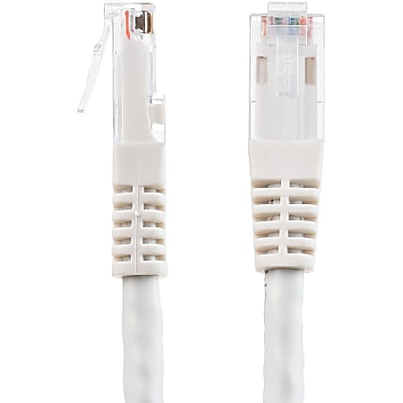 StarTech.com 10ft CAT6 Ethernet Cable White Molded Gigabit CAT 6 Wire ...