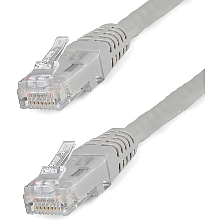 StarTech.com 6ft CAT6 Ethernet Cable Gray Molded Gigabit CAT 6 Wire ...