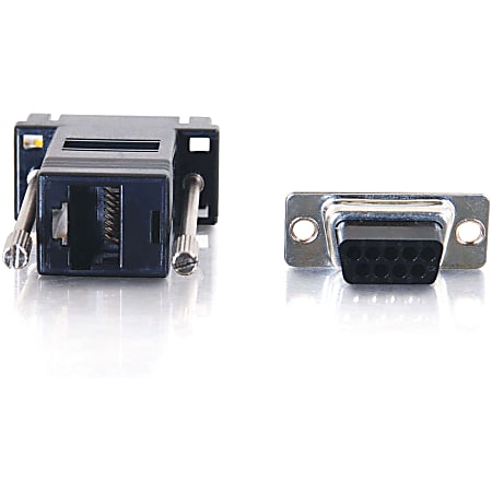C2G RJ45 to DB9 Female Modular Adapter Black 1 x RJ 45 1 x DB 9 Female ...