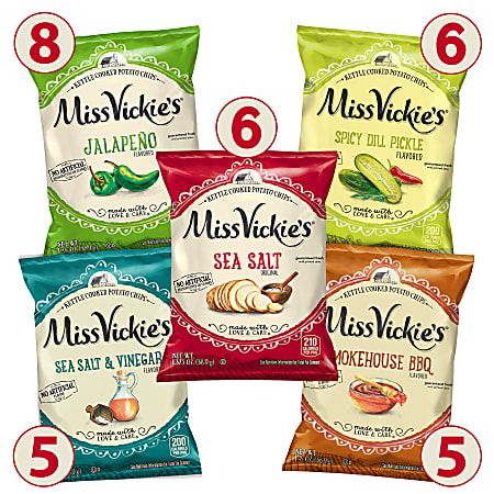 Miss Vickies Kettle Cooked Chips Box Of 30 Bags - Office Depot
