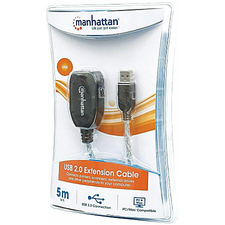 Manhattan USB A to USB A Extension Cable 5m Male to Female Active ...