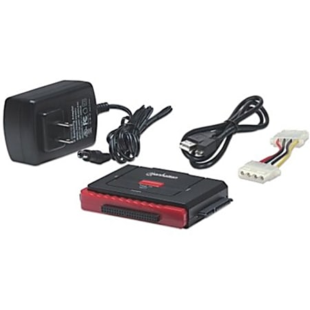 Manhattan 3 in 1 Hi Speed USB to SATAIDE Adapter - Office Depot