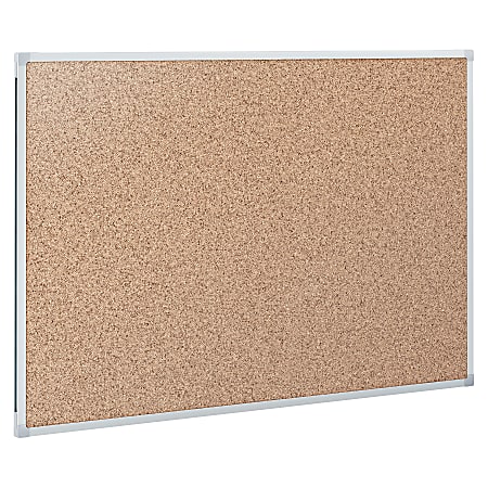 Mead Bulletin Board 24 x 18 Aluminum Frame With Natural Silver Finish ...