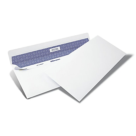 Office Depot Brand 10 Lift Press Premium Security Envelopes Self Seal ...