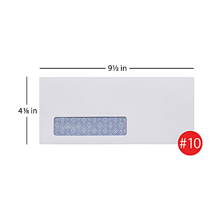 Office Depot Brand 10 Lift Press Premium Security Envelopes Left Window ...