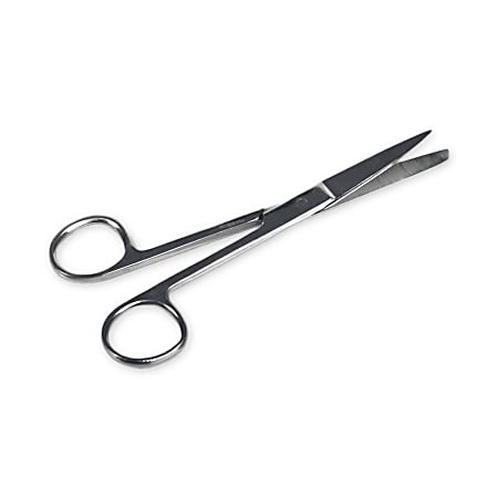 Medline SharpBlunt Operating Room Scissors 5 12 Stainless Steel Pack Of ...