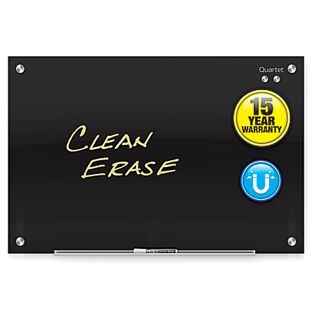 Quartet Infinity Tempered Glass Unframed Non Magnetic Dry Erase ...
