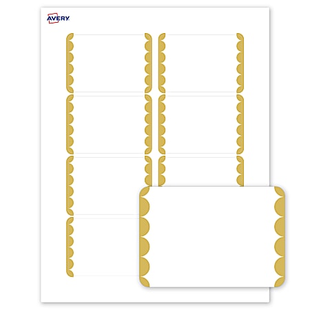 Avery Printable Adhesive Name Badges With Preprinted Designs Rectangle ...