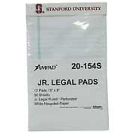 Tops Perforated Writing Pads 5 x 8 College Ruled 50 Sheets WhiteBlue ...