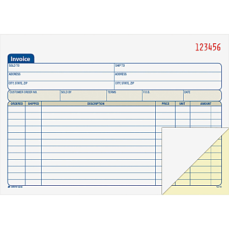 Adams Carbonless Invoice Books 2 Part 8 716 x 5 916 Pack Of 50 - Office ...