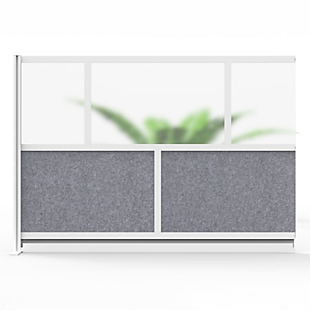 Luxor Modular Room Divider Wall System Add On 70 x 48 Gray - Office Depot