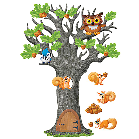 TREND Big Oak Tree Bulletin Board Set Multicolor Pre K Grade 8 - Office ...